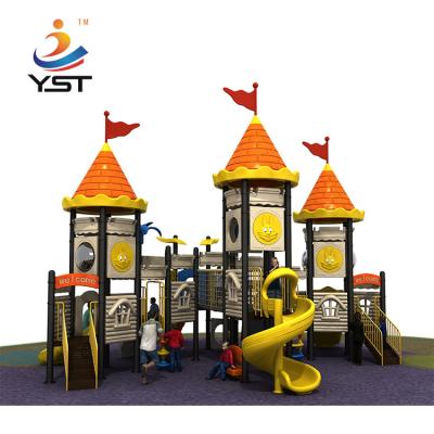 China OEM Castle Curved Large Playground Slide For Amusement Park for sale
