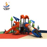 China Combination Playground Childrens Garden Slide Anti Skid PVC Coated for sale