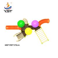 China Outdoor LLDPE Children Playground Equipment Slides With 114mm Post for sale