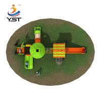 China Tree House Amusement Park Plastic Playground Slide With 60mm Pipe for sale