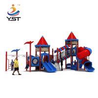 China Castle Series Kindergarten Childrens Garden Slide With 114mm Post for sale