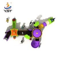China Preschool Galvanized Steel Kids Playground Slide PVC Coated for sale