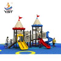 China Preschool Galvanized Steel Kids Playground Slide PVC Coated for sale
