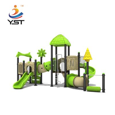 China Colorful Outdoor Playground Equipment Kids Outside Plastic Slide for sale