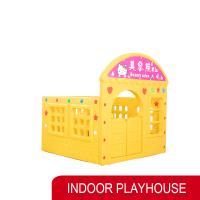 China Pink Sweet Candy Toys Kindergarten Indoor Plastic Playhouse For Kids for sale