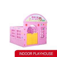 China Pink Sweet Candy Toys Kindergarten Indoor Plastic Playhouse For Kids for sale