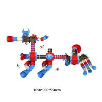 China Surface Mounting Type Kids Playground Slide Zone Kindergarten Anti Static for sale