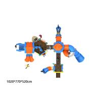 China Kids Outdoor Plastic Commercial Playground Backyard Slide Color Powder Coated for sale