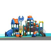 China Kids Outdoor Plastic Commercial Playground Backyard Slide Color Powder Coated for sale