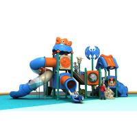 China Kids Outdoor Plastic Commercial Playground Backyard Slide Color Powder Coated for sale