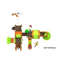 China Amusement Park Plastic Kids Playground Slide Toys LLDPE Outdoor With Swing for sale