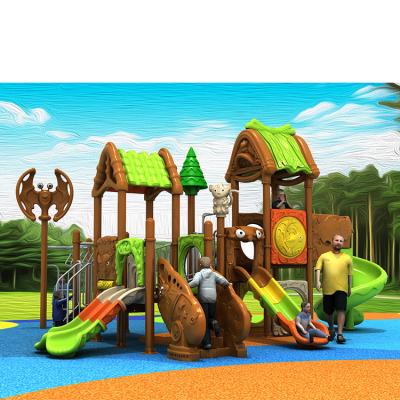 China Amusement Park Plastic Kids Playground Slide Toys LLDPE Outdoor With Swing for sale