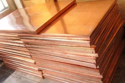 China 99.90% 0.2MM Thin Copper Sheets C1100 T2 Copper Sheet for sale