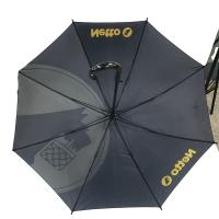 China Full Color Printing Long Fiberglass Umbrella Black for sale