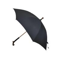 China Gold Frame Automatic Open Walking Stick Umbrella 100cm Waterproof Pongee Fabric for sale