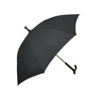 China Gold Frame Automatic Open Walking Stick Umbrella 100cm Waterproof Pongee Fabric for sale