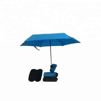 China 5 Fold Ladies Pocket Umbrella Small Size 6 Panel Waterproof Pongee Fabric with EVA Case for sale