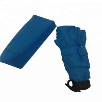 China 5 Fold Ladies Pocket Umbrella Small Size 6 Panel Waterproof Pongee Fabric with EVA Case for sale
