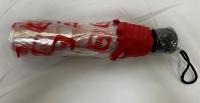 China 21 Inches Transparent Folding Umbrella Manual Open Metal Frame for sale