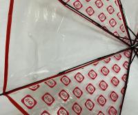 China 21 Inches Transparent Folding Umbrella Manual Open Metal Frame for sale