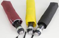 China Ladies Sun Three Foldable Umbrella With Colorful LED for sale
