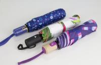 China 3 Fold Ladies Umbrella 8mm Metal Shaft Auto Open Close Digital Printing for sale