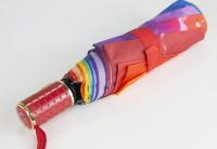 China Auto Open Close 3 Fold Umbrella Windproof 8mm Metal Shaft Fiberglass Ribs for sale