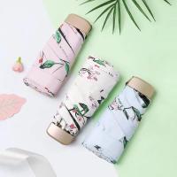 China Super Mini 19 Inch 5 Fold Umbrella Ultralight Sunblock UV Protection Pocket Size for Promotional Use for sale