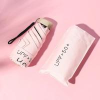 China Custom Logo 5 Foldable Mini Pocket Umbrella 19inch UV Protection Sunblock Rain for sale