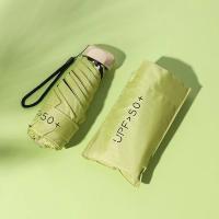 China Custom Logo 5 Foldable Mini Pocket Umbrella 19inch UV Protection Sunblock Rain for sale