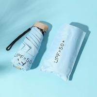 China Custom Logo 5 Foldable Mini Pocket Umbrella 19inch UV Protection Sunblock Rain for sale