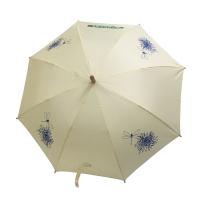 China Fiberglass Ribs Auto Open Stick Umbrella 23 Inch Metal Frame Wooden Handle for sale
