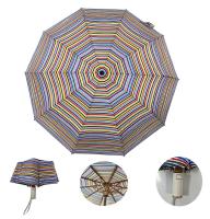 China 21 Inch Auto Open Close Travel Umbrella Golden Frame Waterproof Pongee 8 Ribs for sale