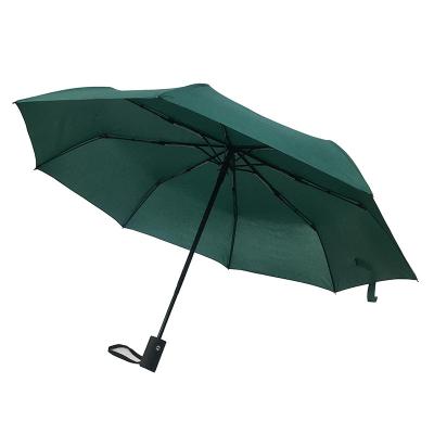 China RPET Pongee Windproof Travel Umbrella Auto Open Closed 21 Inch 8 Ribs Metal Shaft for sale