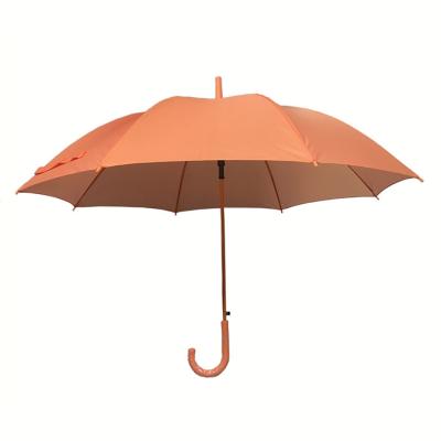 China Orange Golf Umbrella 23x8K Auto Open Fiberglass Shaft and Ribs 105cm for sale
