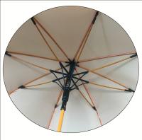 China Orange Golf Umbrella 23x8K Auto Open Fiberglass Shaft and Ribs 105cm for sale