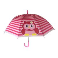 China Custom Kids Umbrella 18inch 190T Pongee Animal Pattern Bees Owl Ladybug Manual Auto Open for sale