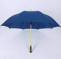 China 30 Inch Auto Open Golf Umbrella Yellow Fiberglass Frame 60 Inch Canopy for sale