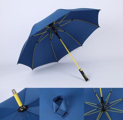 China 30 Inch Auto Open Golf Umbrella Yellow Fiberglass Frame 60 Inch Canopy for sale