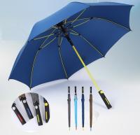 China 30 Inch Auto Open Golf Umbrella Yellow Fiberglass Frame 60 Inch Canopy for sale