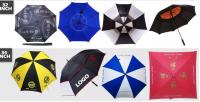 China Customized Logo Windproof Fiberglass Golf Umbrella Double Canopy for sale