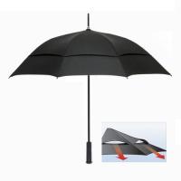 China Customized Logo Windproof Fiberglass Golf Umbrella Double Canopy for sale