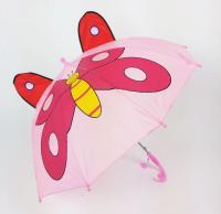 China Custom Kids Umbrella 18 Inch 6 Panels 190T Pongee 3D Animal Pattern for sale