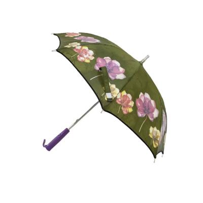 China 18 Inch Kids LED Umbrella with Magic Printing Fiberglass Ribs Auto Open Close for sale