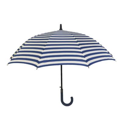 China 110cm Auto Open Umbrella Fiberglass Frame 10 Ribs Metal Shaft Rubber Handle for sale