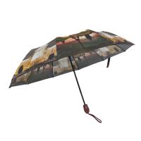 China 21 Inch Auto Open Close Digital Printing Umbrella with Fiberglass Ribs for sale