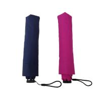 China Lightest 3 Folding Umbrella Carbon Ribs Manual Open 19 Inches 6 Panels Pongee for sale