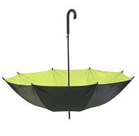 China Black UV PROOF Pongee Auto Open Stick Umbrella Diameter 105cm for sale