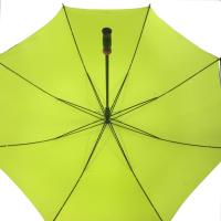 China Windproof Black Compact Golf Parasol / Compact Golf Raincoat With Straight Handle for sale