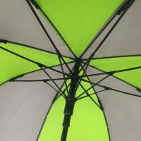 China Sleek Black Straight Handle Pongee Golf Umbrella for sale